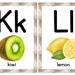 Alphabet Flashcards Printable | Letter Flashcards | Fruit Themed ...