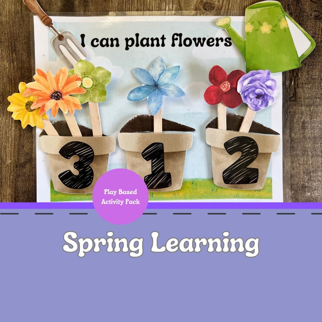 Spring Themed Preschool Busy Book | Number Recognition | Counting ...