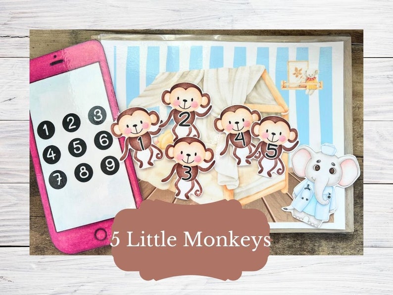 5 Little Monkeys Activities for Toddlers | Literacy Activities for ...