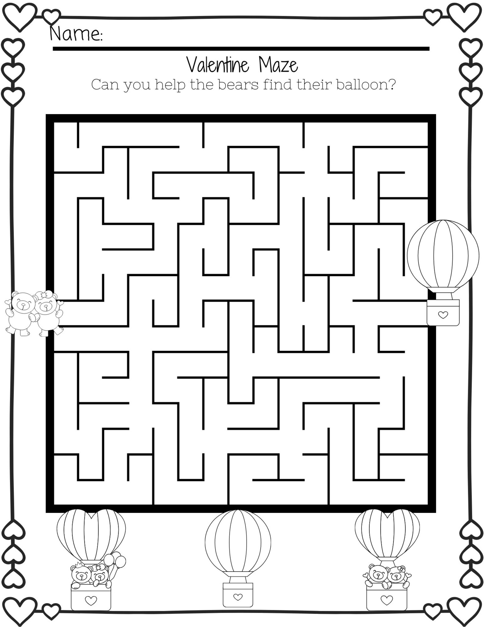 Valentines Activity Packet for Kids | Preschool Valentines Printable ...