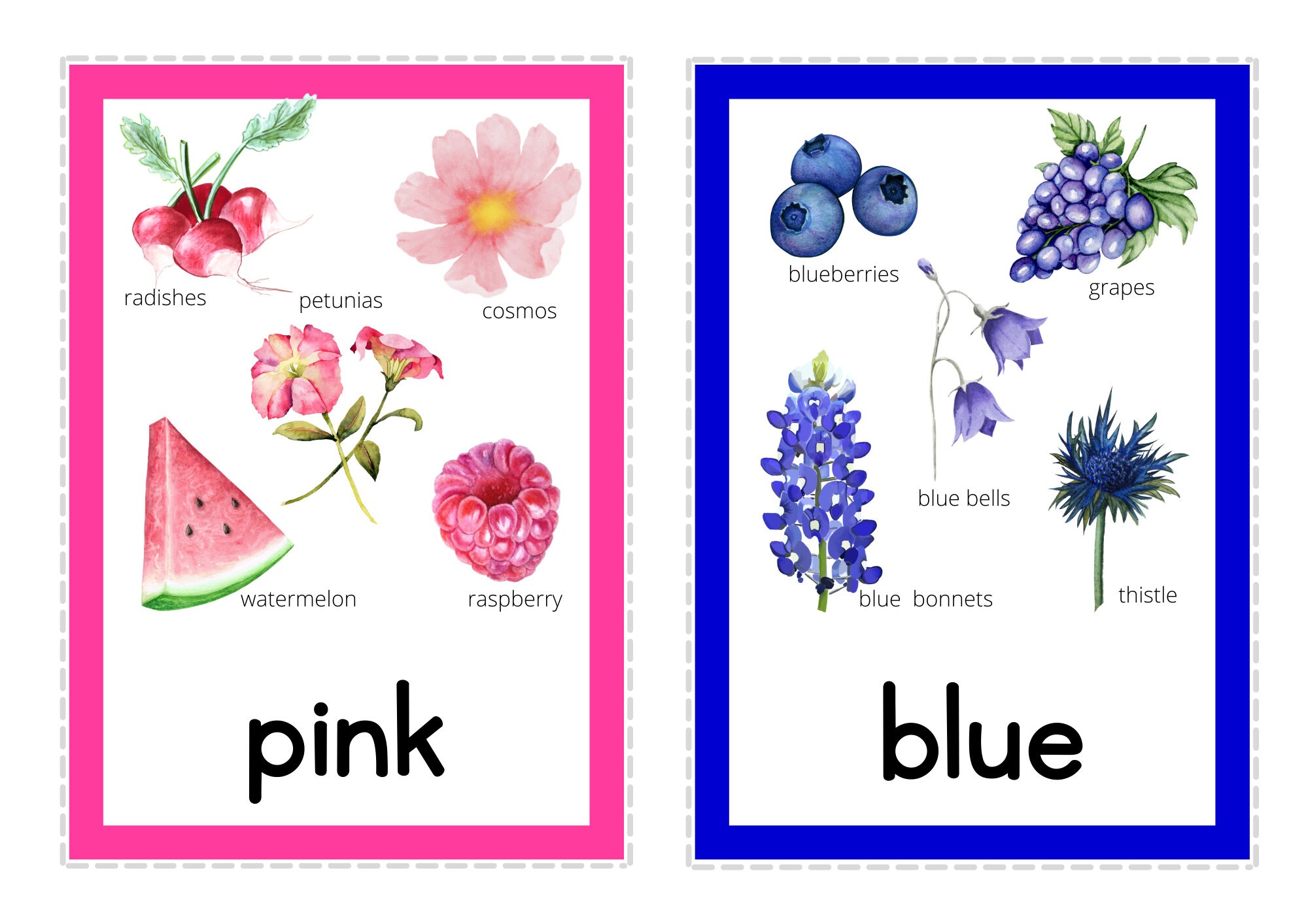Color Flashcards for Toddlers | Color Posters | Flashcards for ...