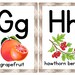 Alphabet Flashcards Printable | Letter Flashcards | Fruit Themed ...