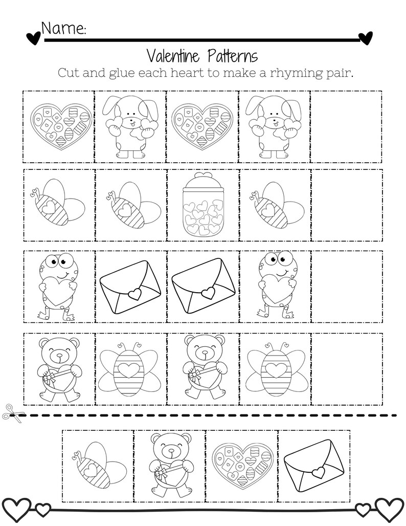 Valentines Activity Packet for Kids | Preschool Valentines Printable ...