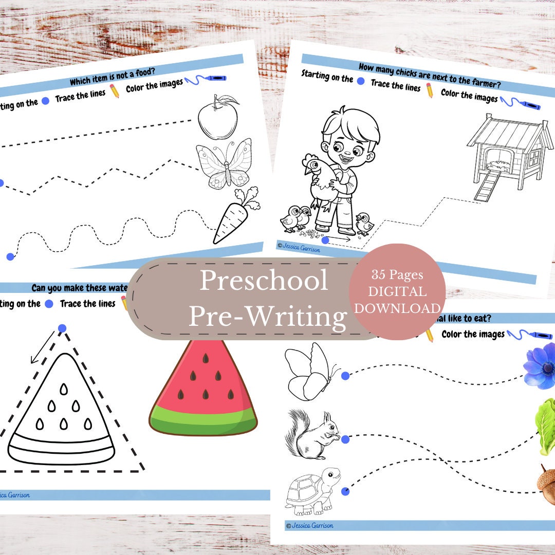 Pre Writing Packet for Preschool | Fine Motor Skills | Printable Pre ...
