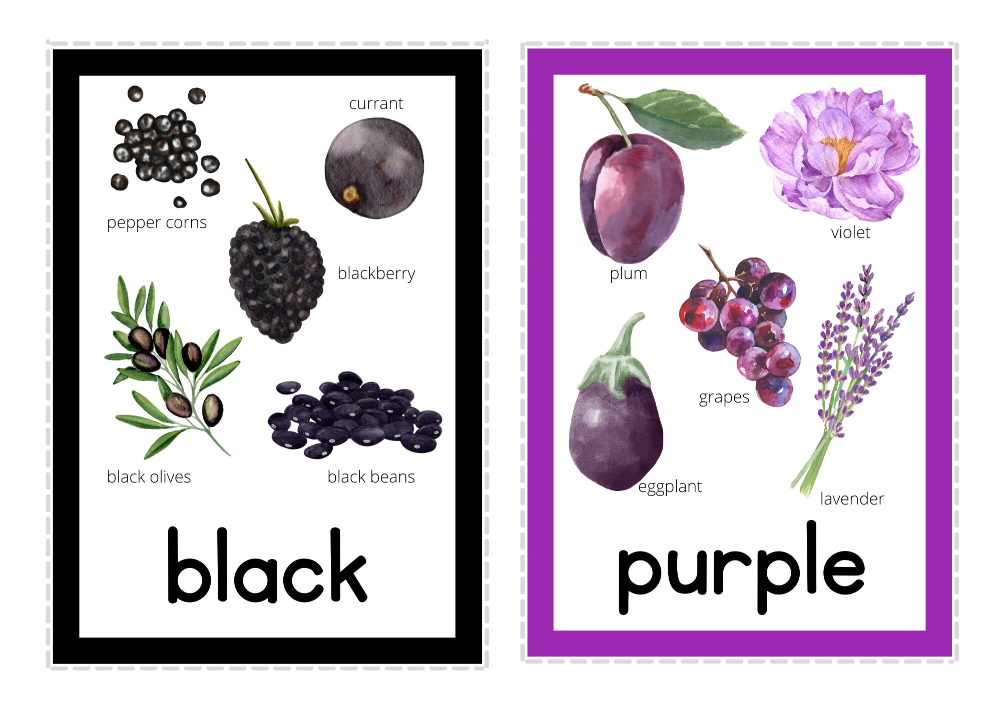 Color Flashcards for Toddlers | Color Posters | Flashcards for ...