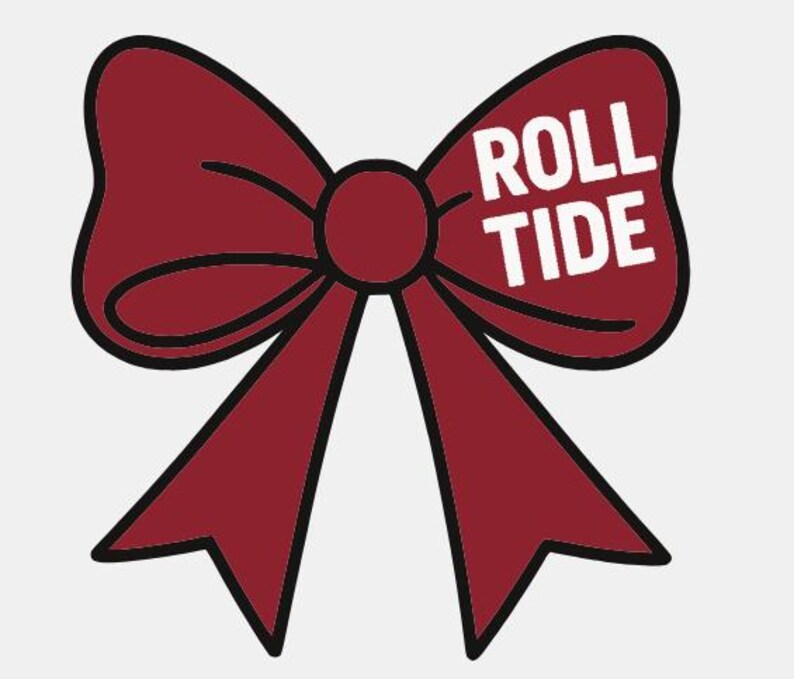 Roll Tide Bow SVG, Alabama Football, File for Cricut Cutting, File for ...