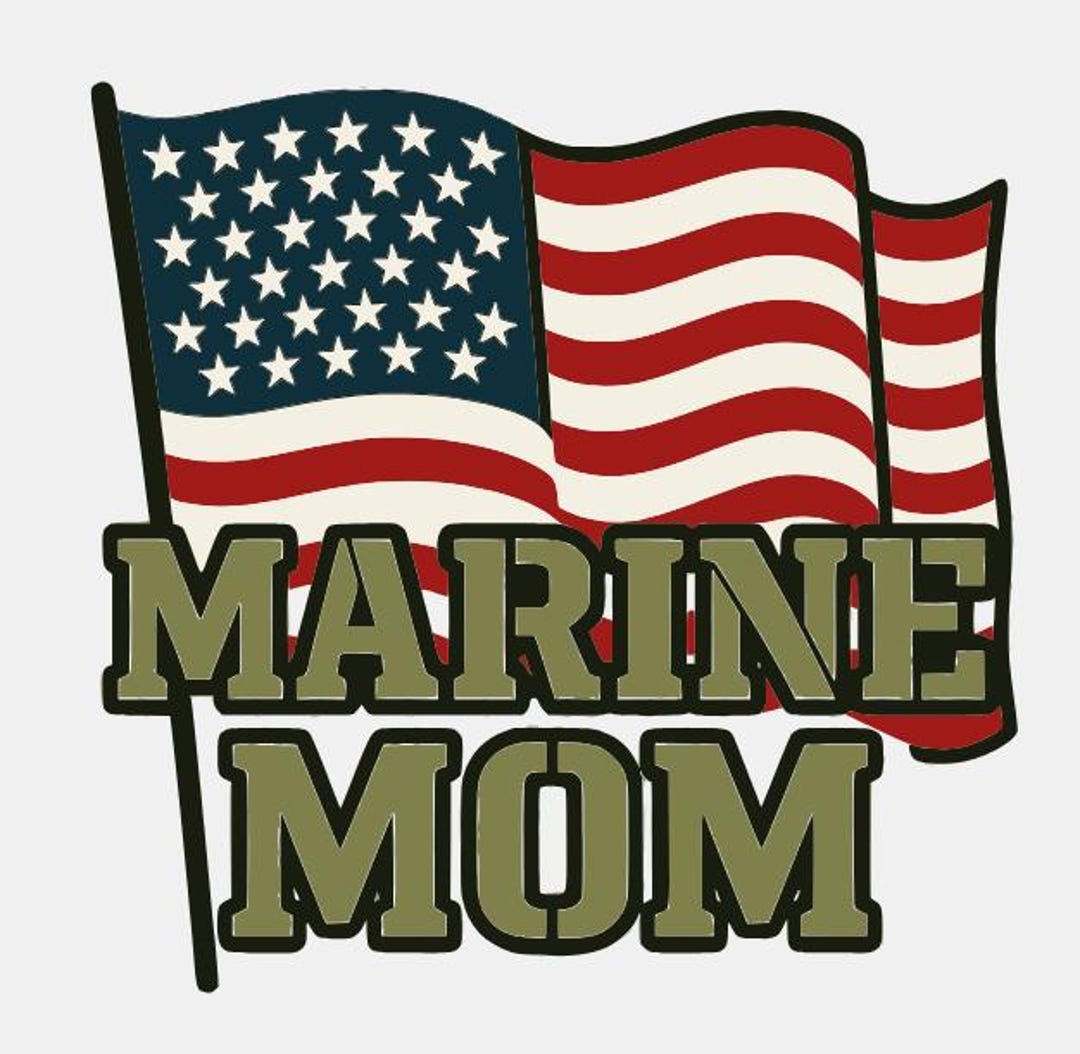 Marine Mom SVG PNG: Military Cricut & Silhouette Cutting File (digital ...