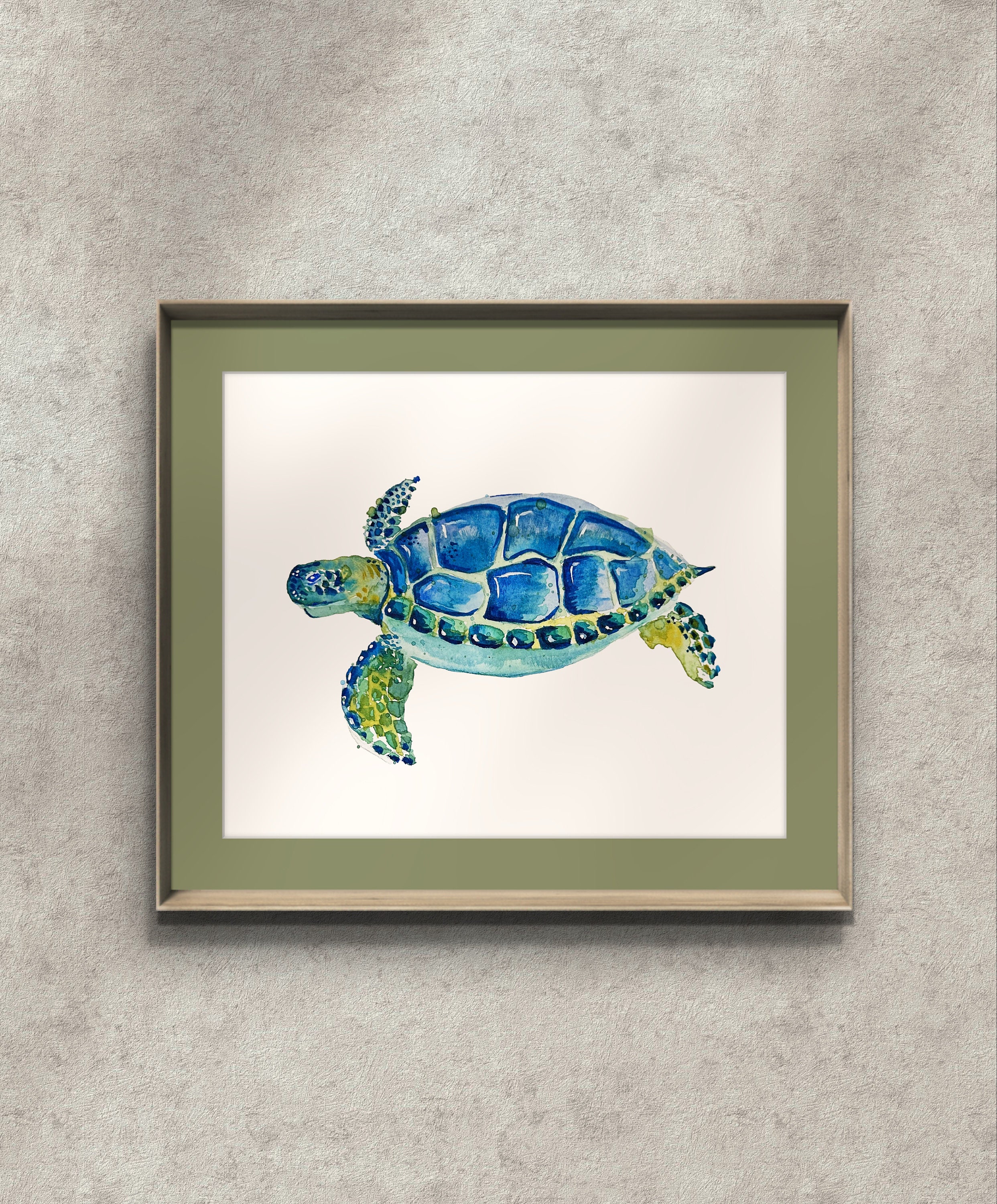 Sea Turtle Watercolor Art Turtle Wall Art Sea Turtle Art Sea Turtle ...