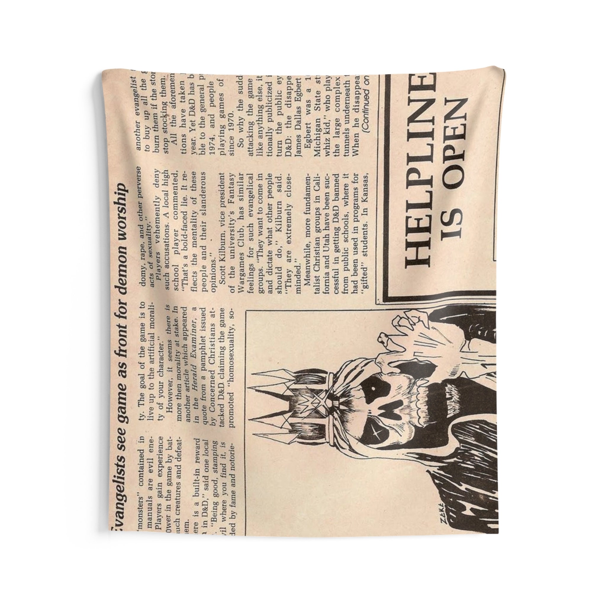 Dnd Tapestry, Dungeons & Dragons Evangelists Newspaper Article Tapestry ...