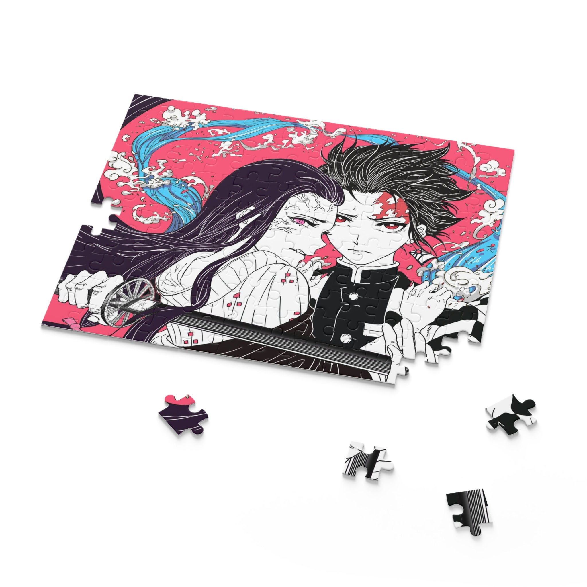 Nezuko and Tanjiro Kamado Puzzle, Anime Puzzle, Demon Slayer Puzzle ...