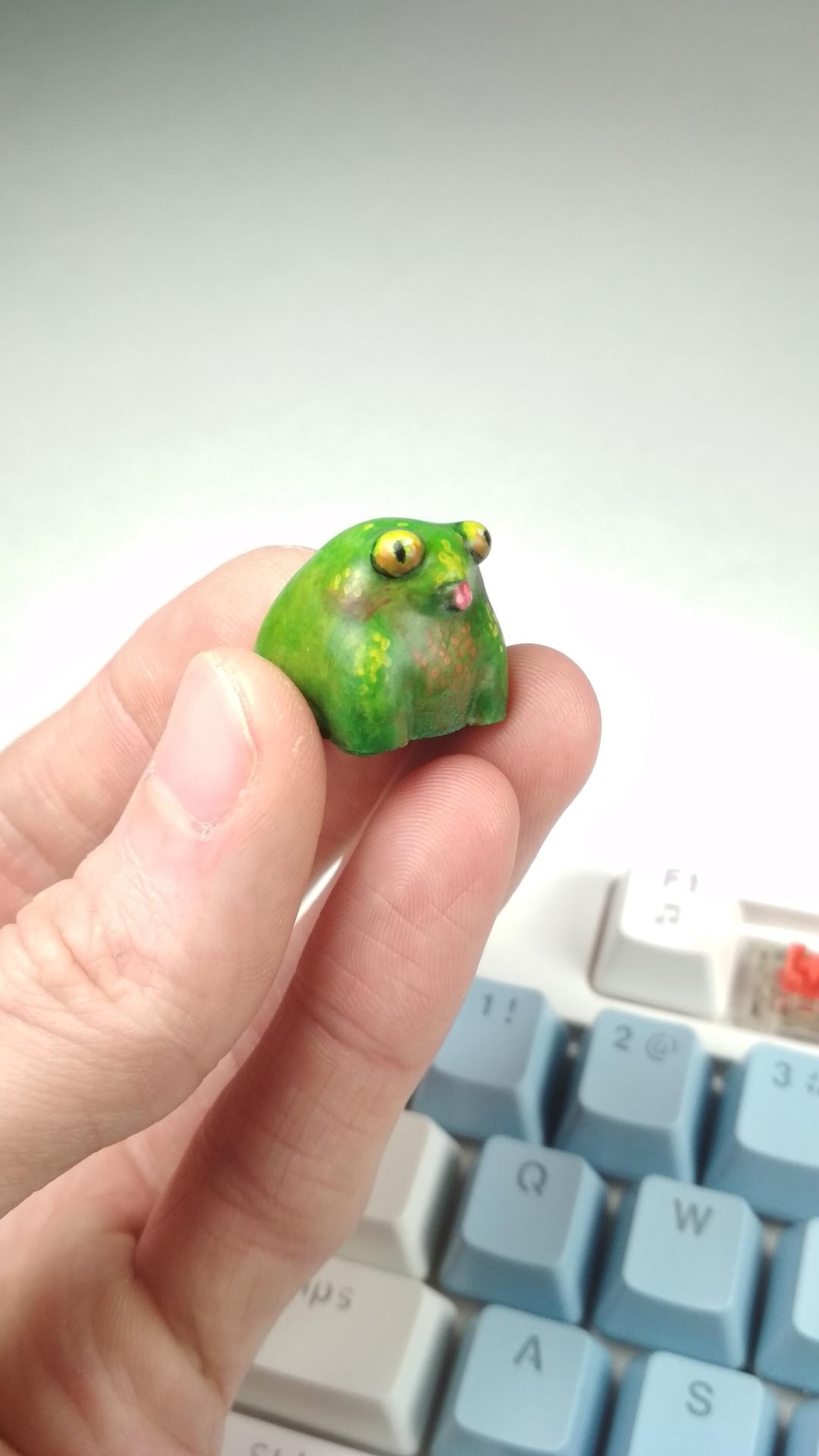 Cute Frog Handpainted Artisan Keycap \ for Mechanical Keyboards With ...