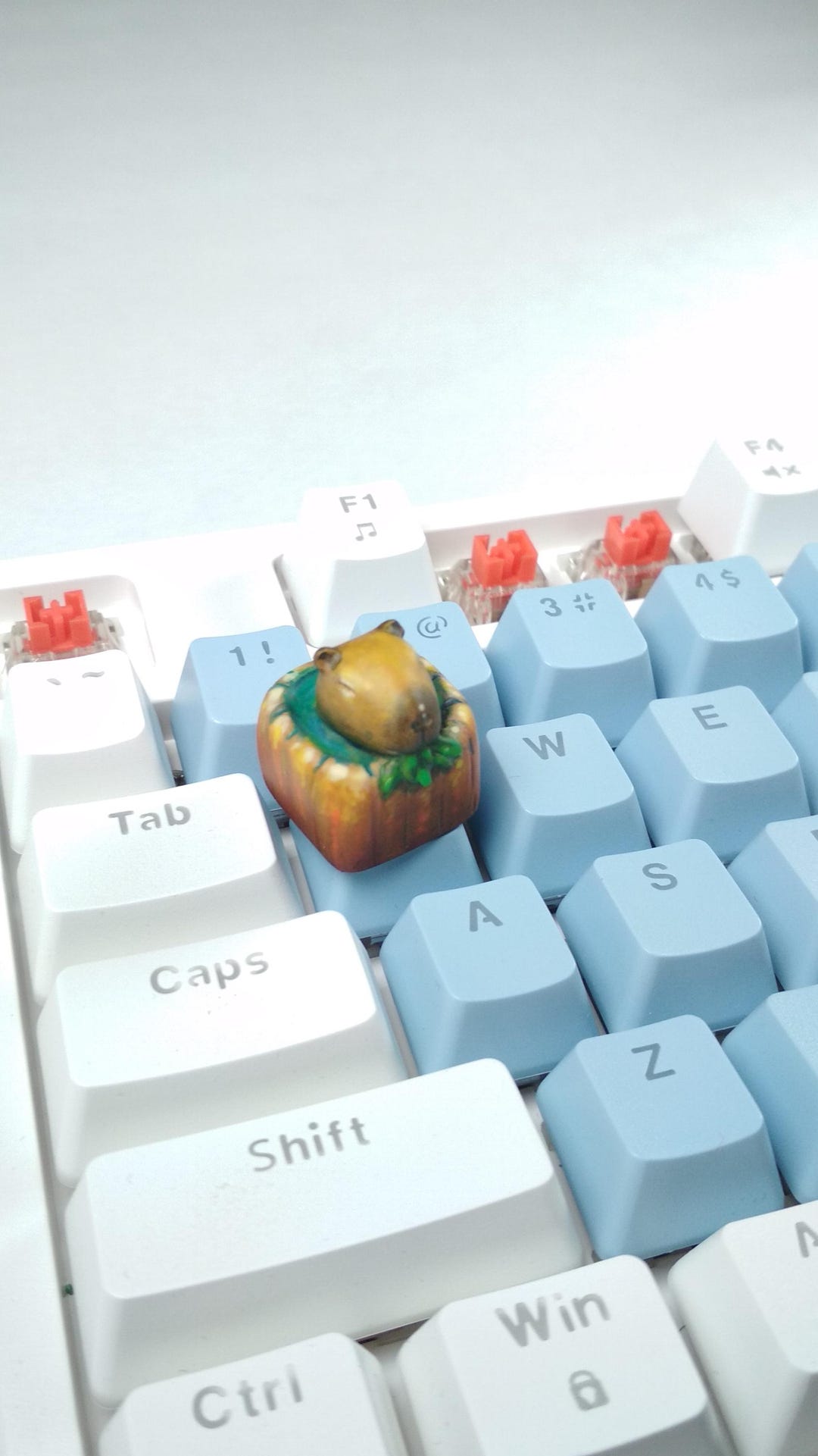 Cute Capybara Handpainted Artisan Keycap for Mechanical Keyboards With ...