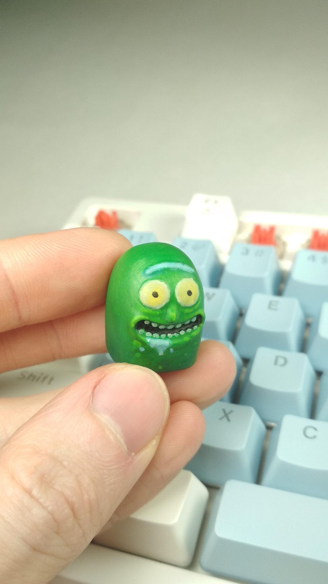 Pickle Rick From Rick and Morty Handpainted Artisan Keycap \ for ...