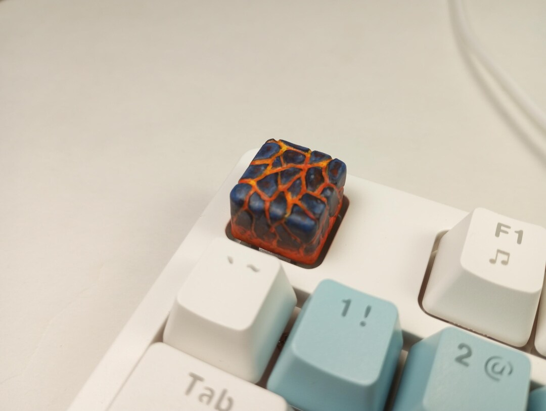 Magma\lava Cube Handpainted Artisan Keycap \ for Mechanical Keyboards ...