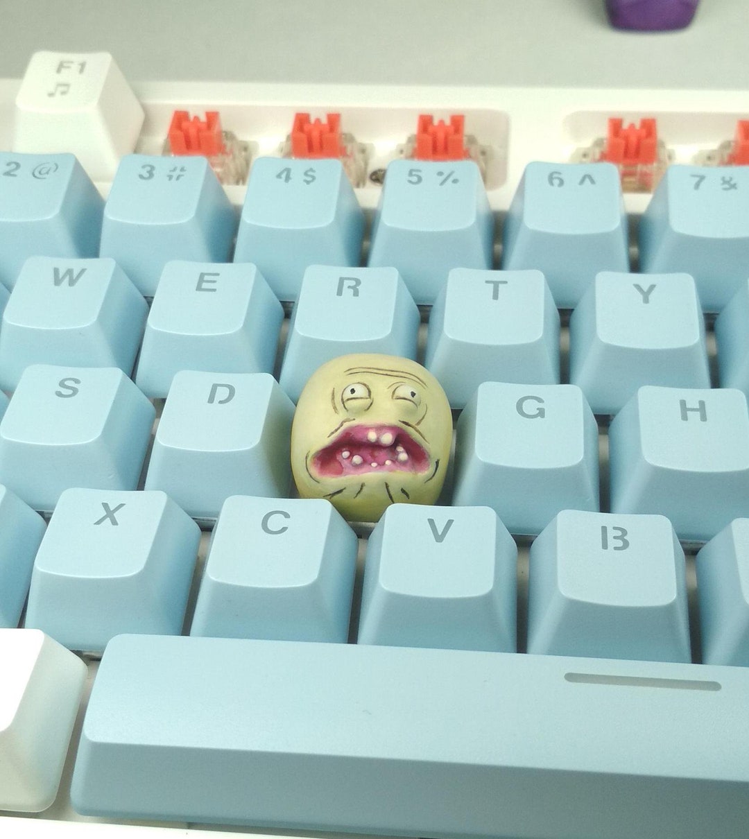 Screaming Sun Rick and Morty Handpainted Artisan Keycap \ for ...
