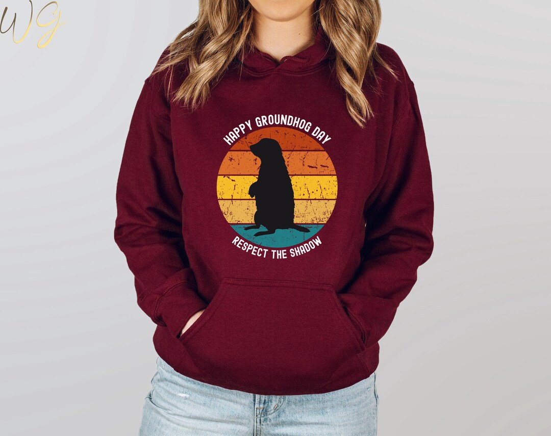 Happy Groundhog Day Respect the Shadow Sweatshirt, Groundhog Day Shirt ...