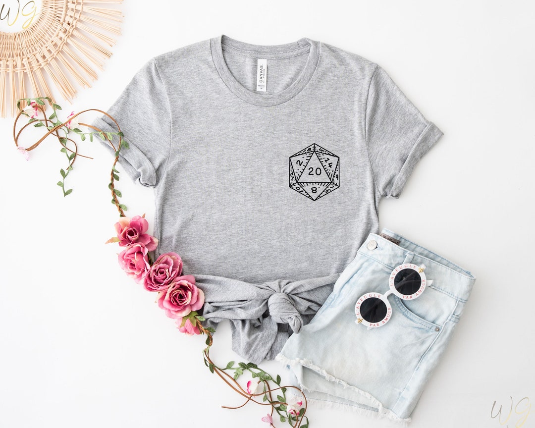 D20 World D&D Shirt, Gifts for Dm, Minimal Dnd Shirt, Dungeon Master ...