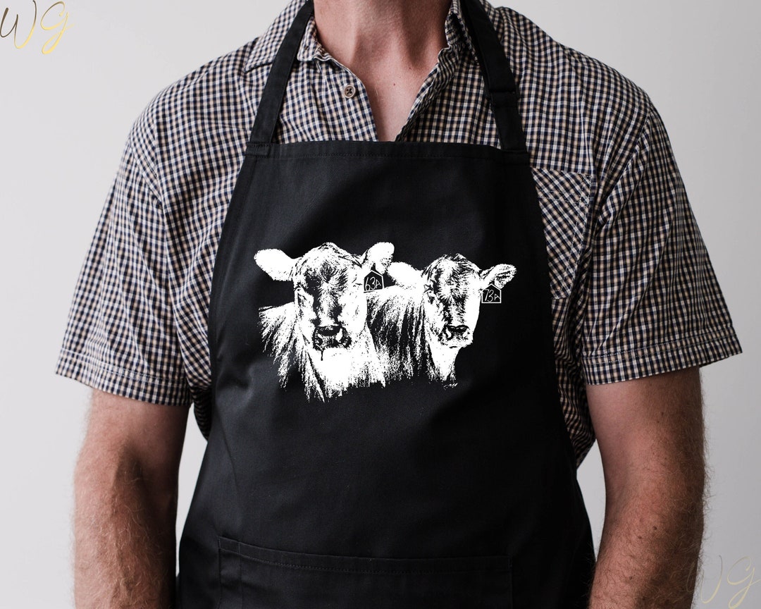Cow Apron: Custom Farm Animal Kitchen Gift - Etsy