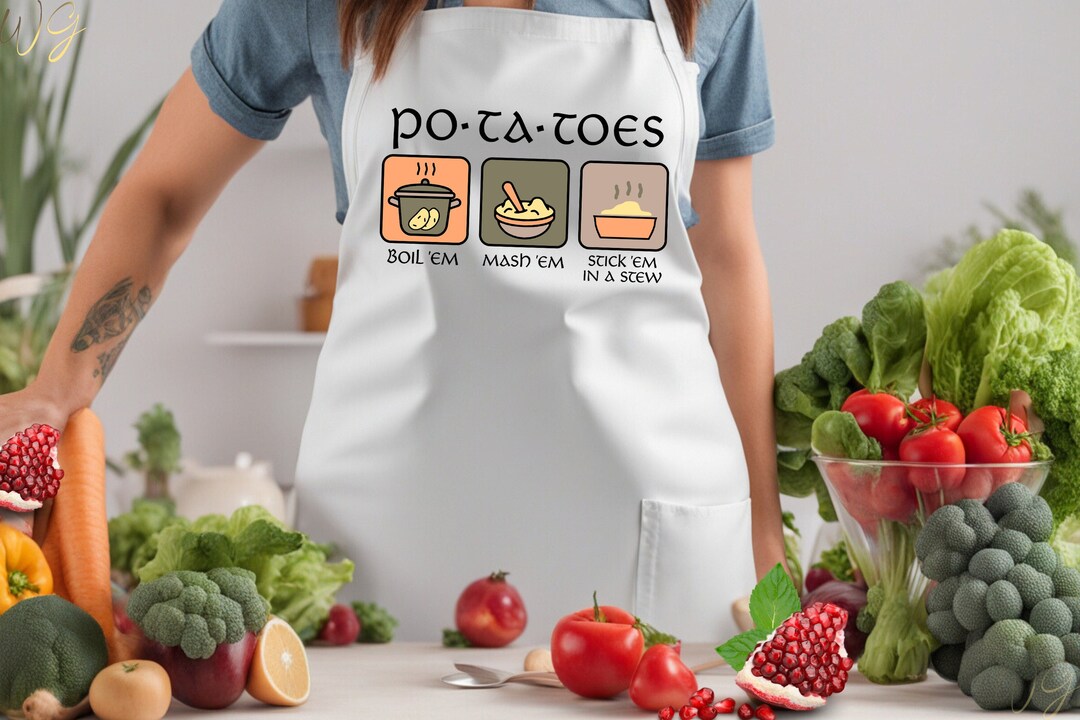 Po Ta Toes Apron, Father's Day Gift, Mother's Day Gift, Custom Kitchen ...