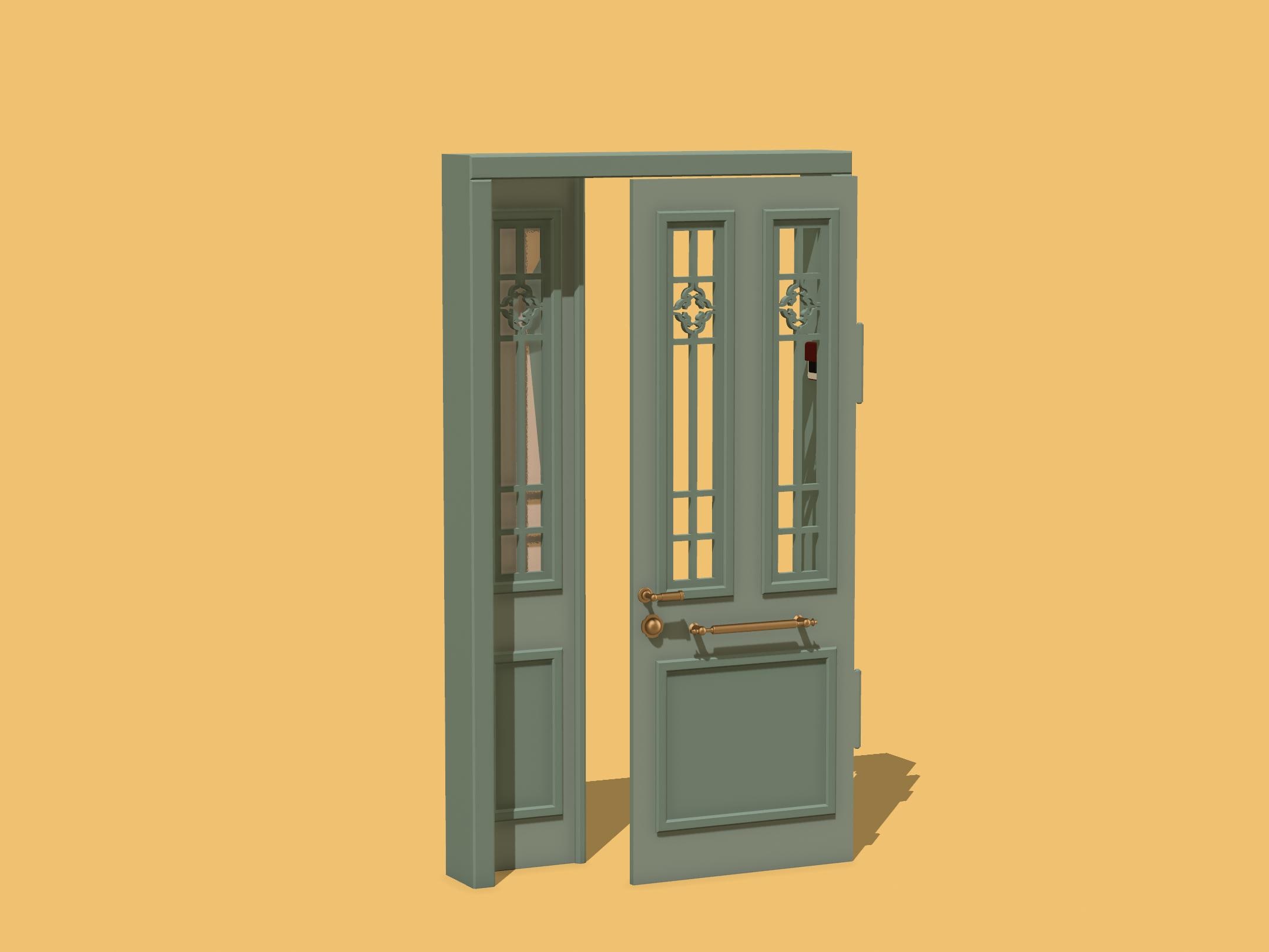Miniature Door | 1/12 Scale Door | Door Dollhouse STL Files for 3D ...