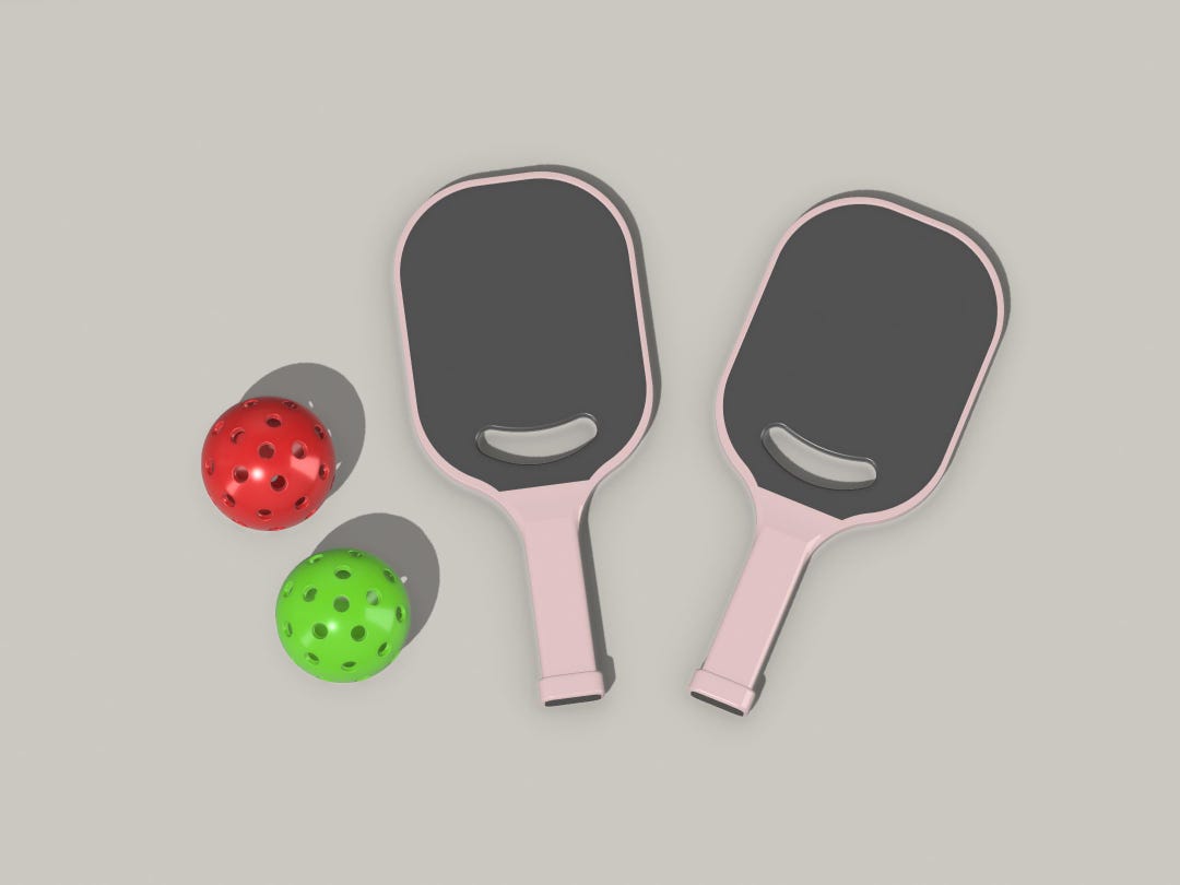 Miniature Pickle Ball 1/12 Scale for Doll, Diorama - Digital STL Files ...