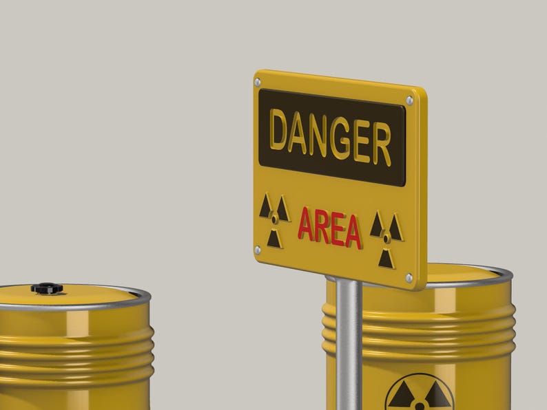 Miniature Radiation Warning Signs 1/12 Scale for Road Infrastructure ...