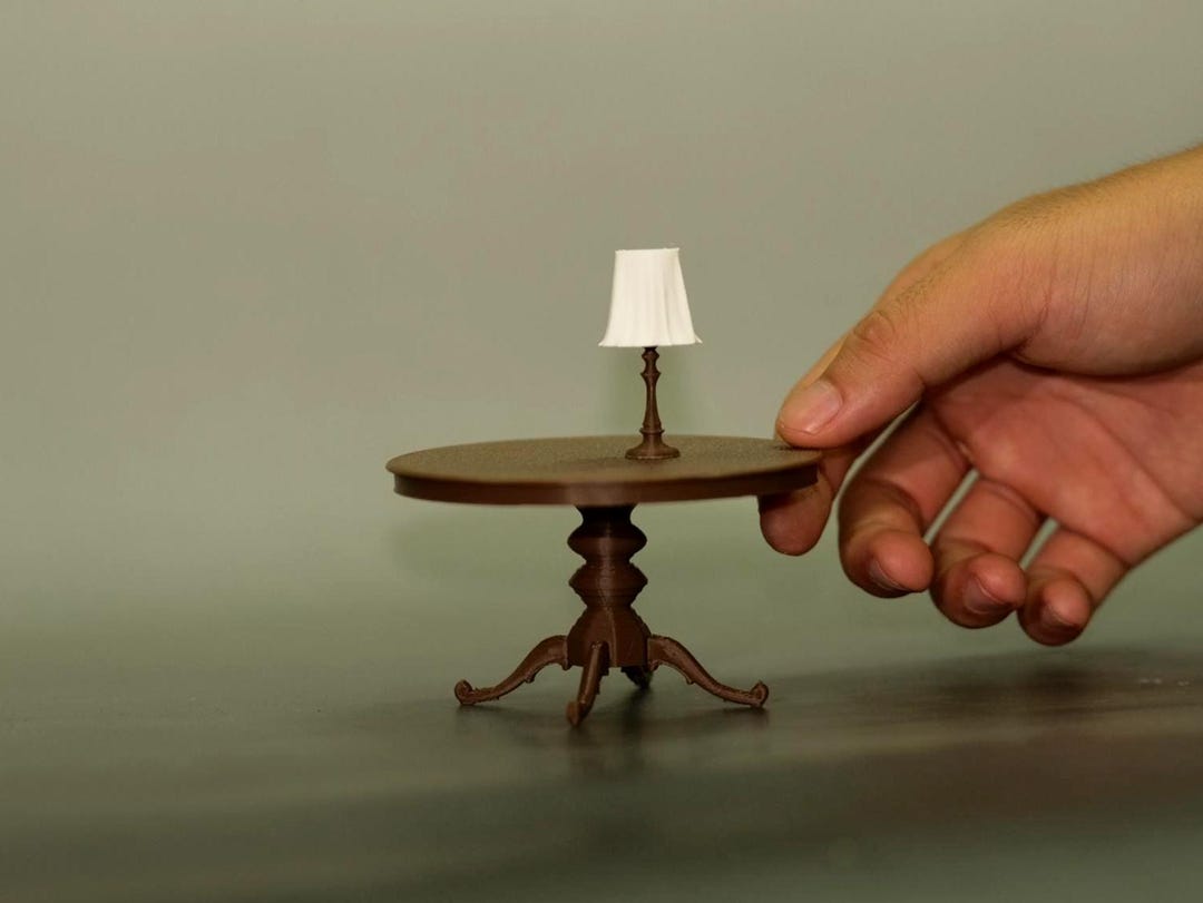 Miniature Vintage Table 3D Print File: 1/12 Scale Dollhouse Furniture ...