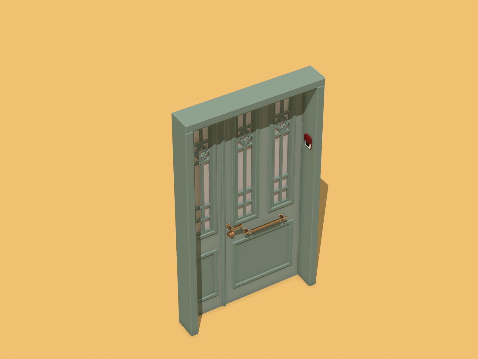 Miniature Door | 1/12 Scale Door | Door Dollhouse STL Files for 3D ...