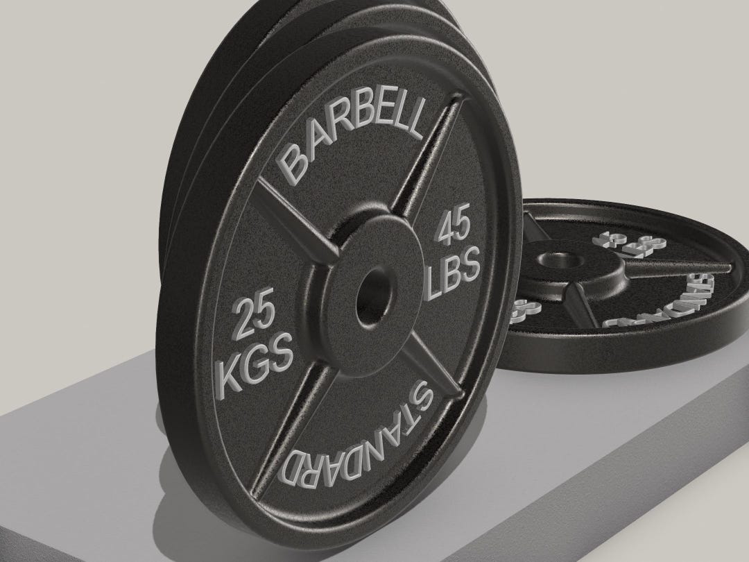 Miniature Weight Plate: 1/12 Scale Doll Gym Equipment (digital STL File ...