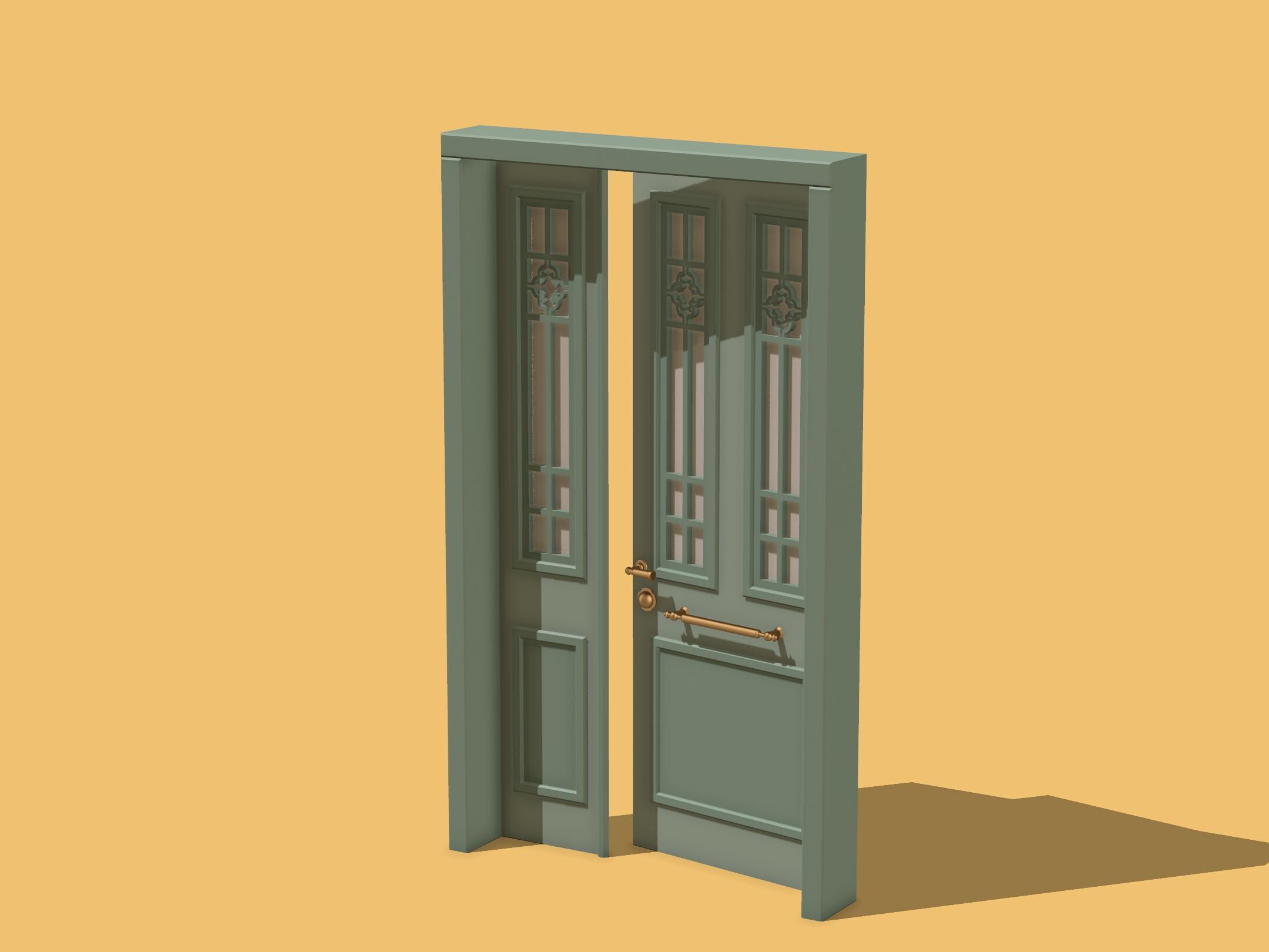 Miniature Door | 1/12 Scale Door | Door Dollhouse STL Files for 3D ...