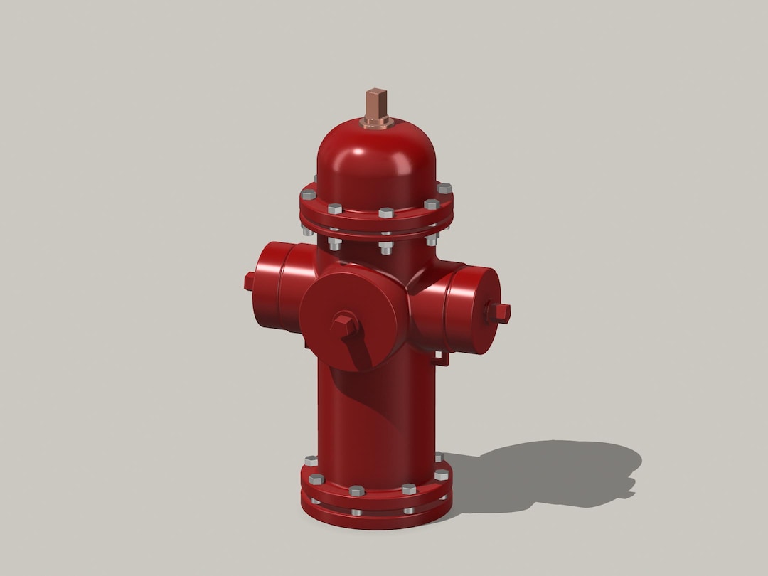 Miniature Fire Hydrant 1/12 Scale for Diorama - Digital STL Files for ...
