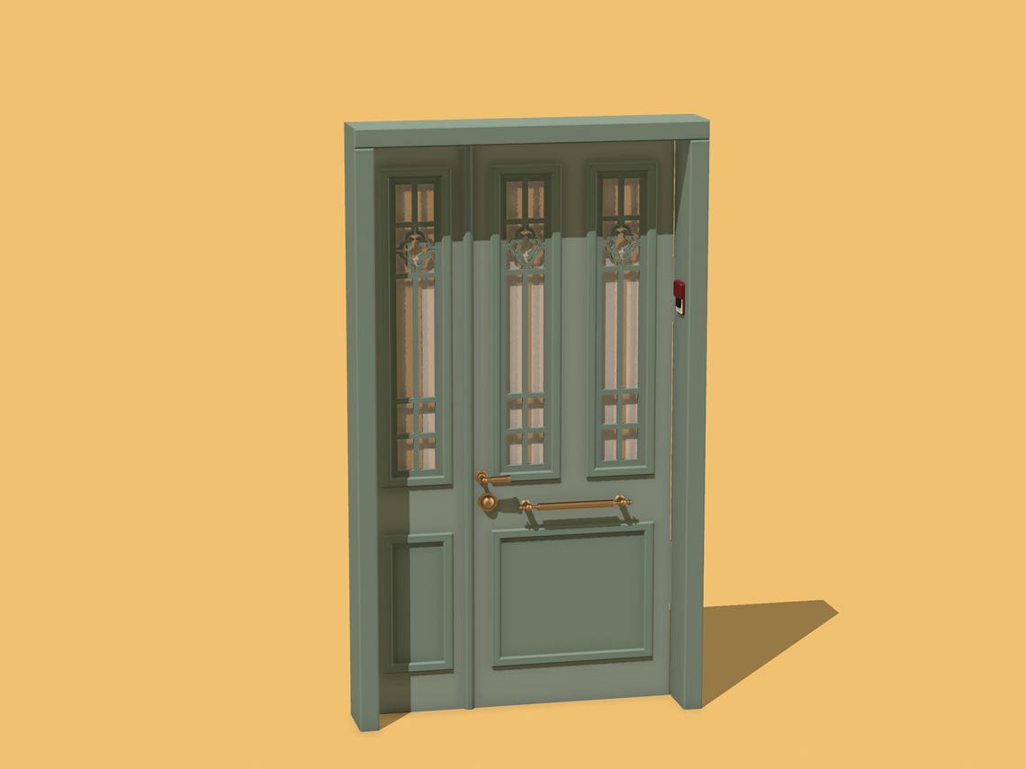 Miniature Door | 1/12 Scale Door | Door Dollhouse STL Files for 3D ...