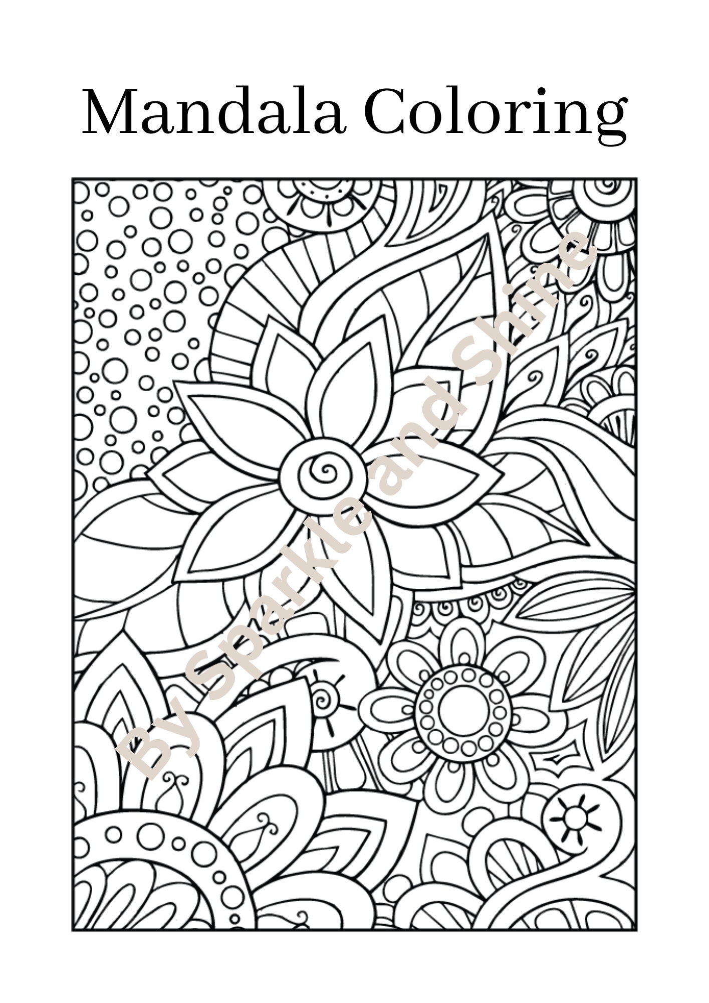 Mandala Coloring Pages Digital Download - Etsy