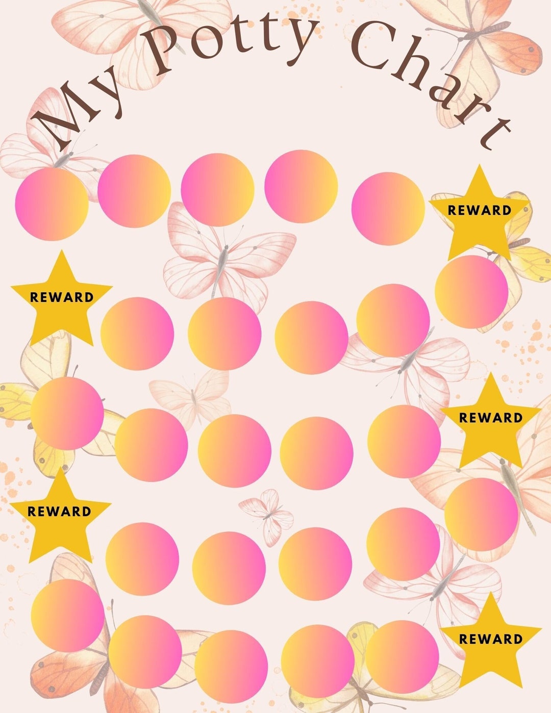 Potty Training Reward Chart - Etsy Australia