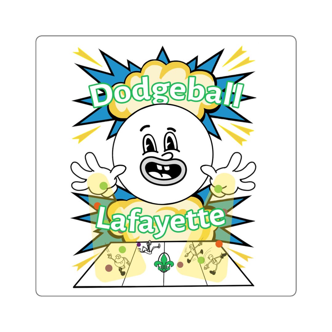 Square Stickers Dodgeball Lafayette - Etsy