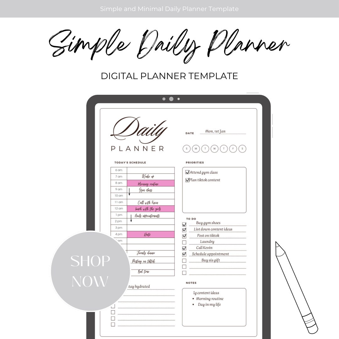 24 Hour Daily Planner, EDITABLE Template, Hourly Planner, to Do List ...
