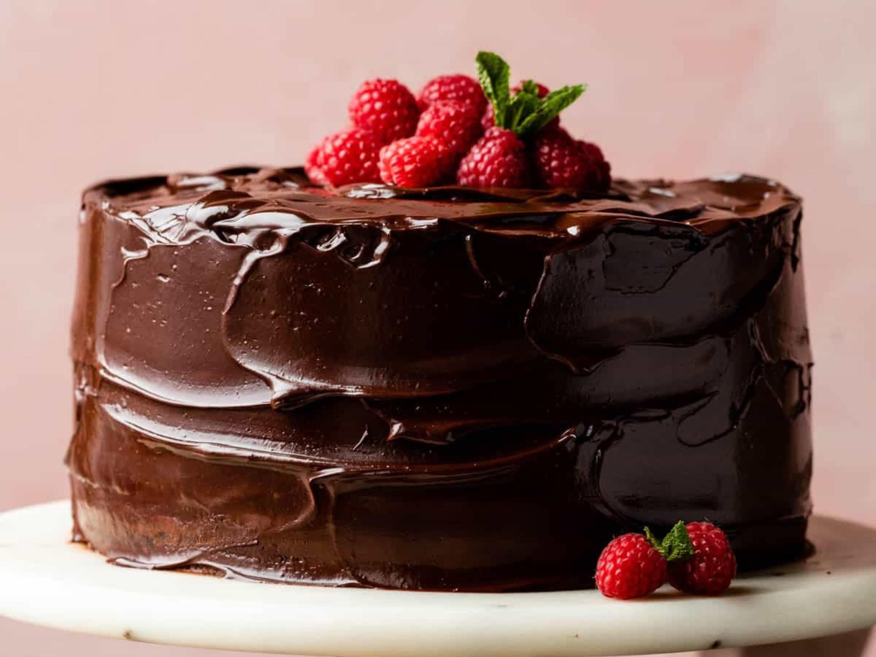 Chocolate Fudge Cake With Raspberry Filling | Decadent Chocolate ...