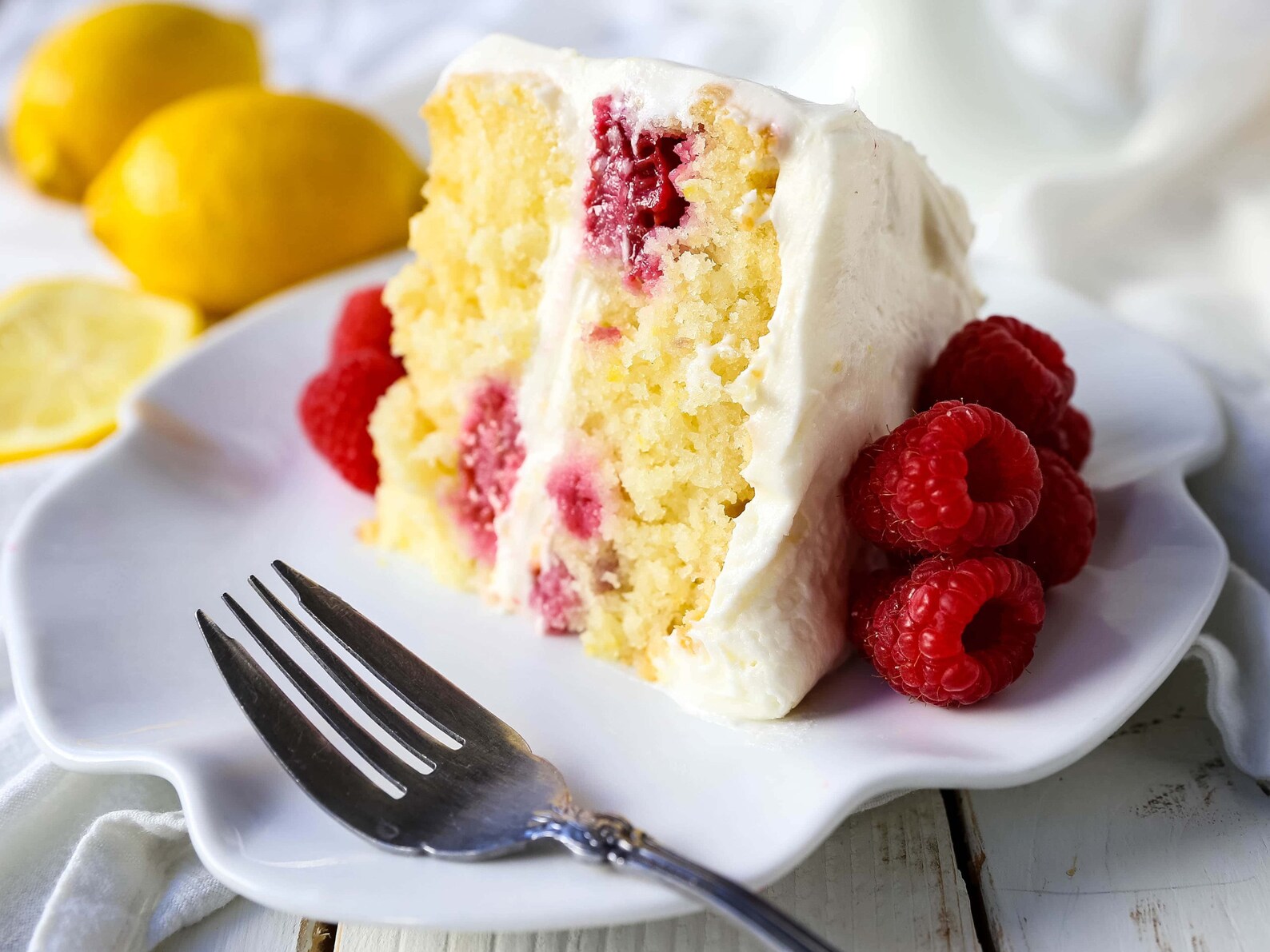 The BEST Lemon Raspberry Cake With Lemon Glaze and Fresh Raspberry ...