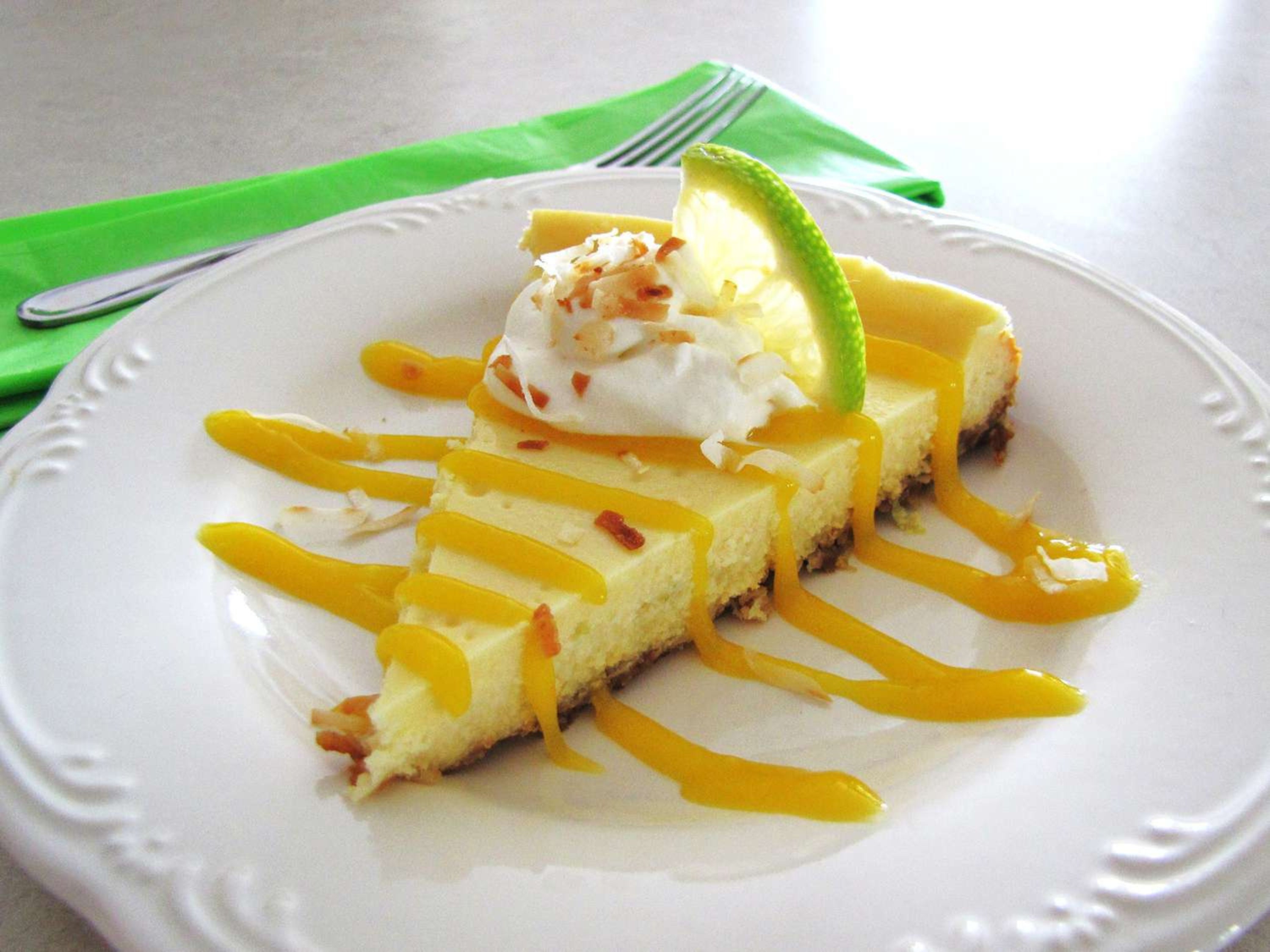 The MOST Irresistible Mango Key Lime Cheesecake Recipe | Tropical ...