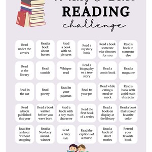 30 Day Reading Challenge for Kids - Etsy