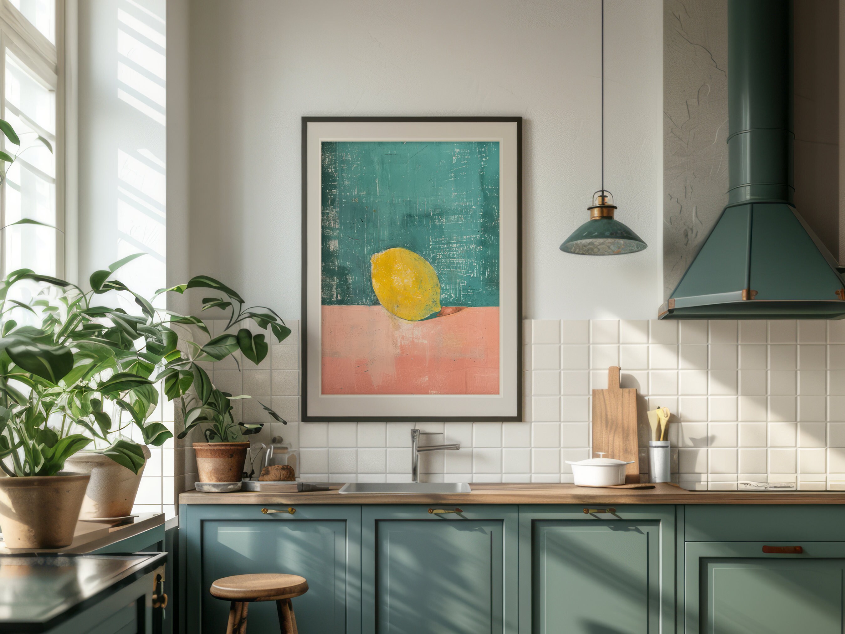 Lemon Art Print, Kitchen Wall Art, Lemon Wall Decor, Dining Room Print ...