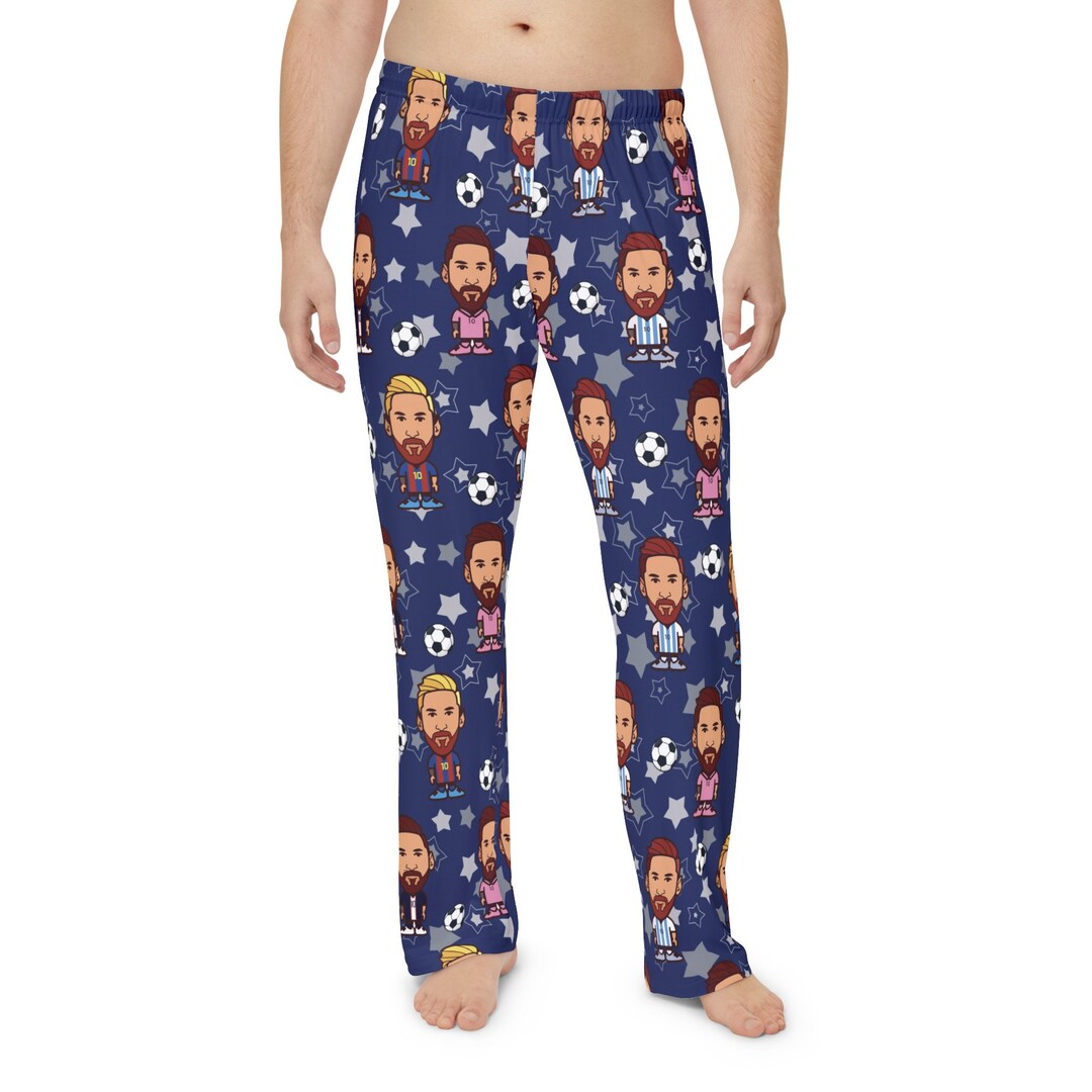 Messi Pajama Pants GOAT for Him Art Gift Messi Fan Men's Pijama Pants ...
