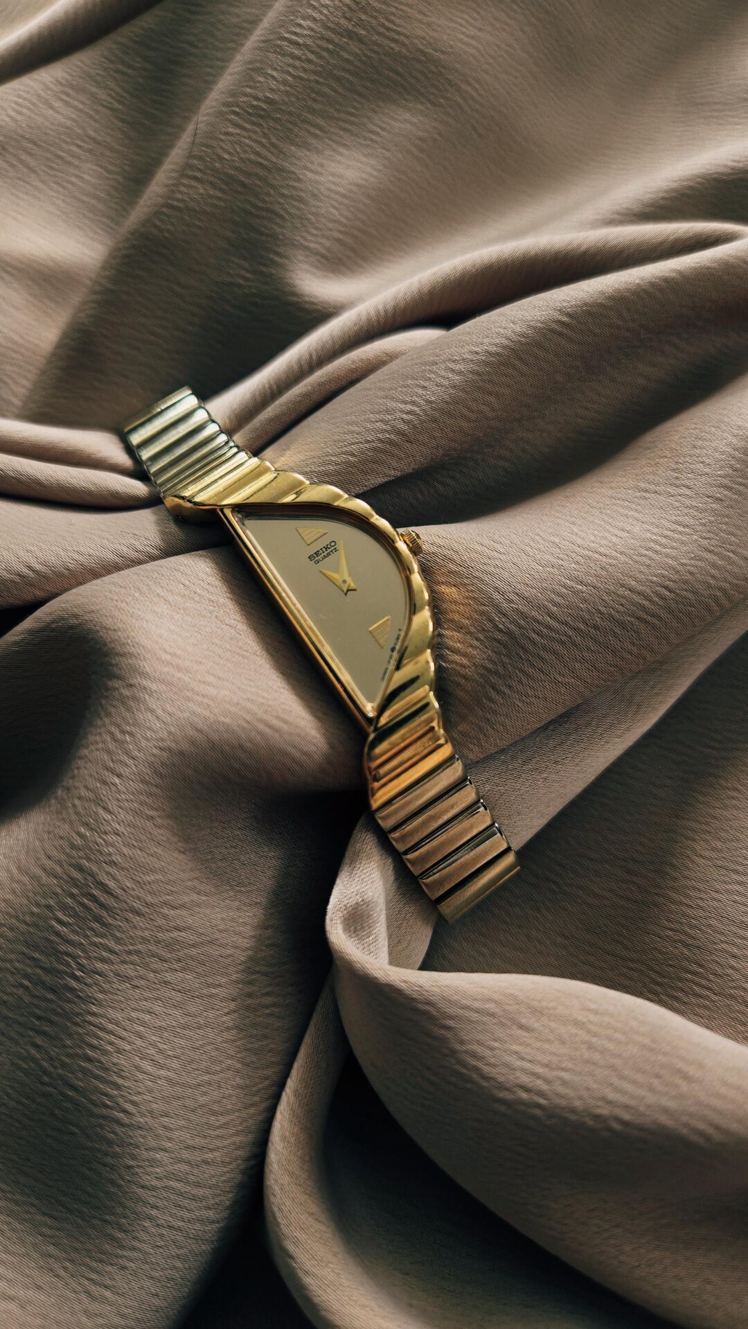 RARE Gold Dial Seiko HALF MOON Watch - Etsy