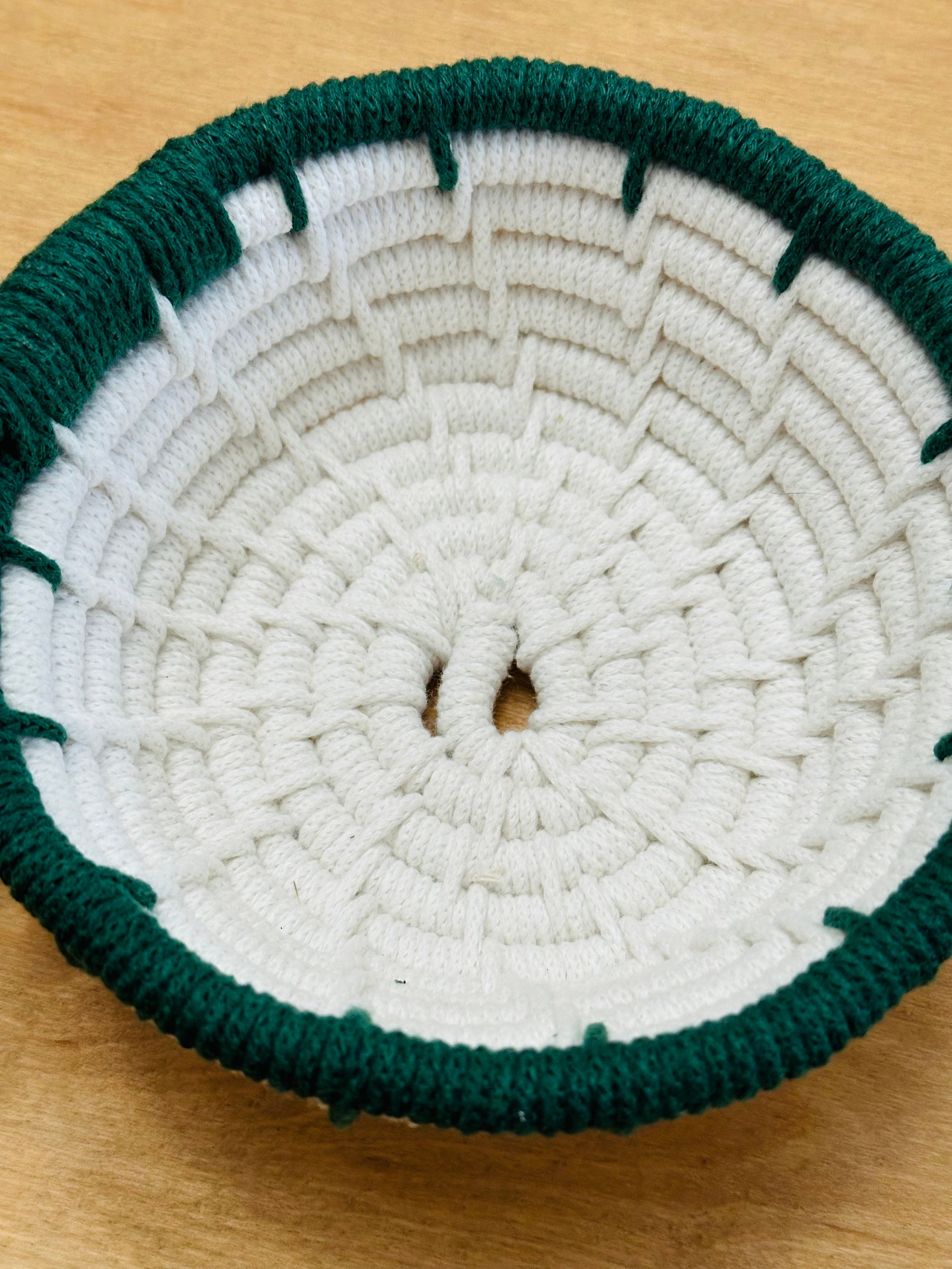 Macrame Coil Basket-bowl-decorative - Etsy