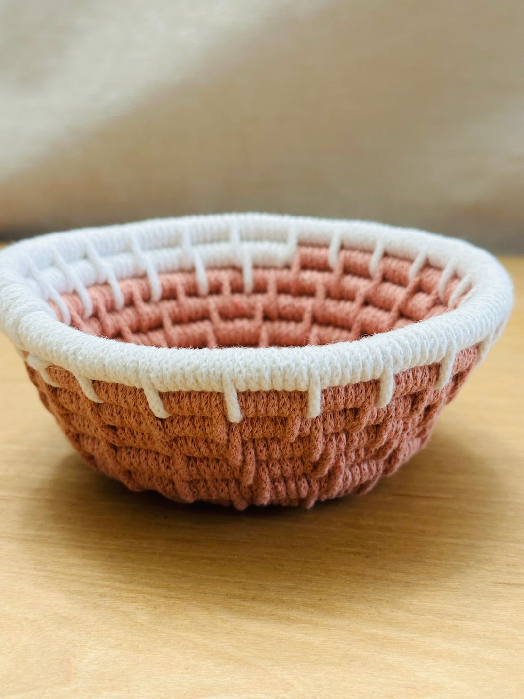 Macrame Coil Basket-bowl-decorative - Etsy