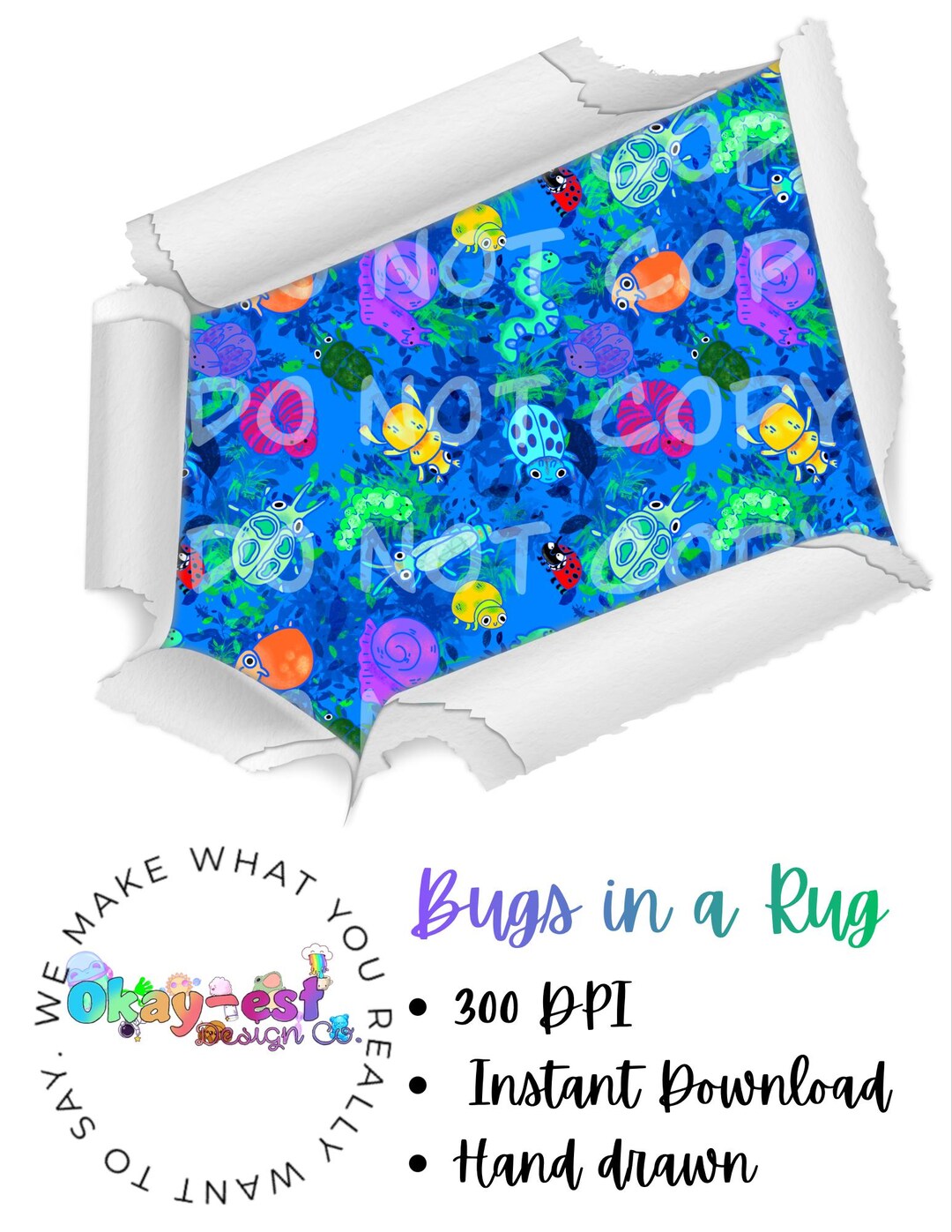 Bugs in a Rug Seamless Pattern - Etsy