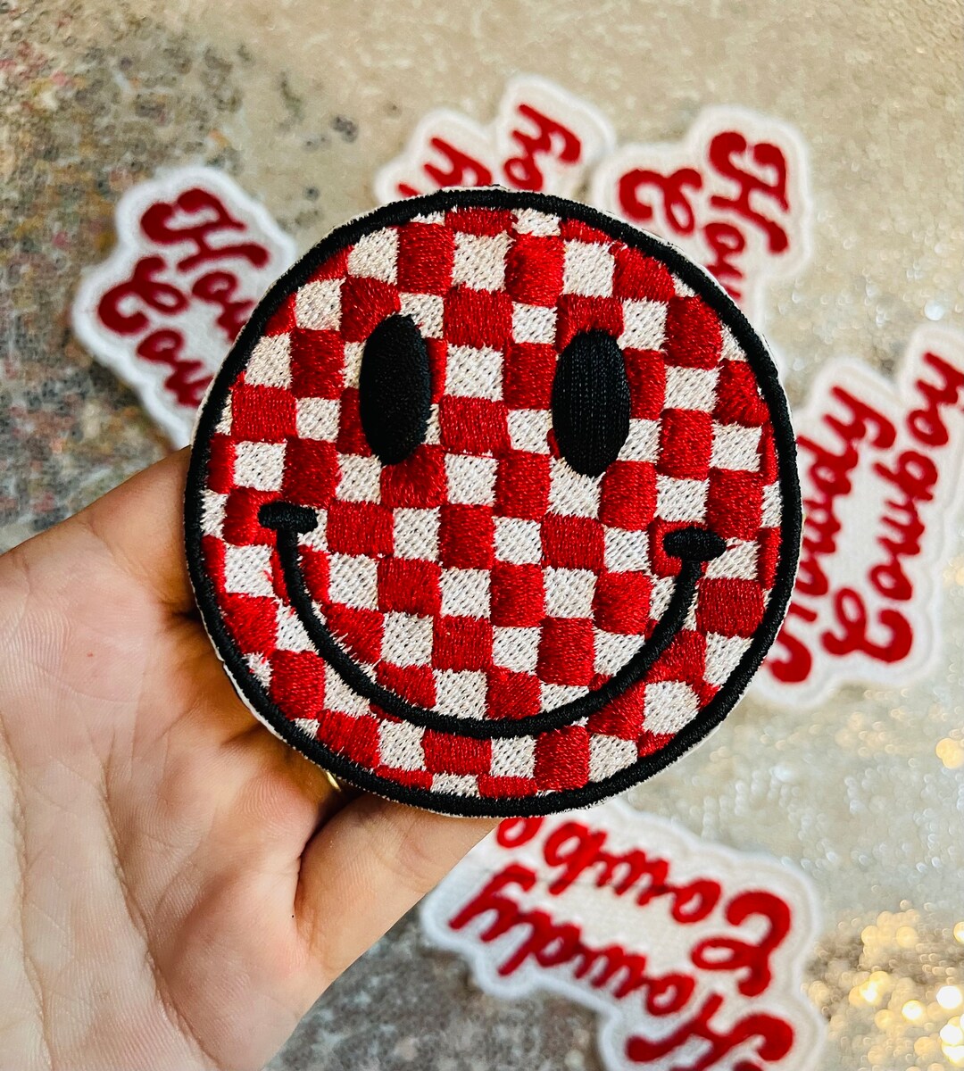 Checkered Smiley - Etsy