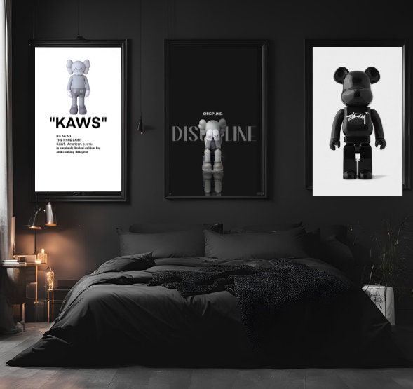 Hypebeast Toys Poster Set of 3, Hypebeast Figure Printable Wall Art ...
