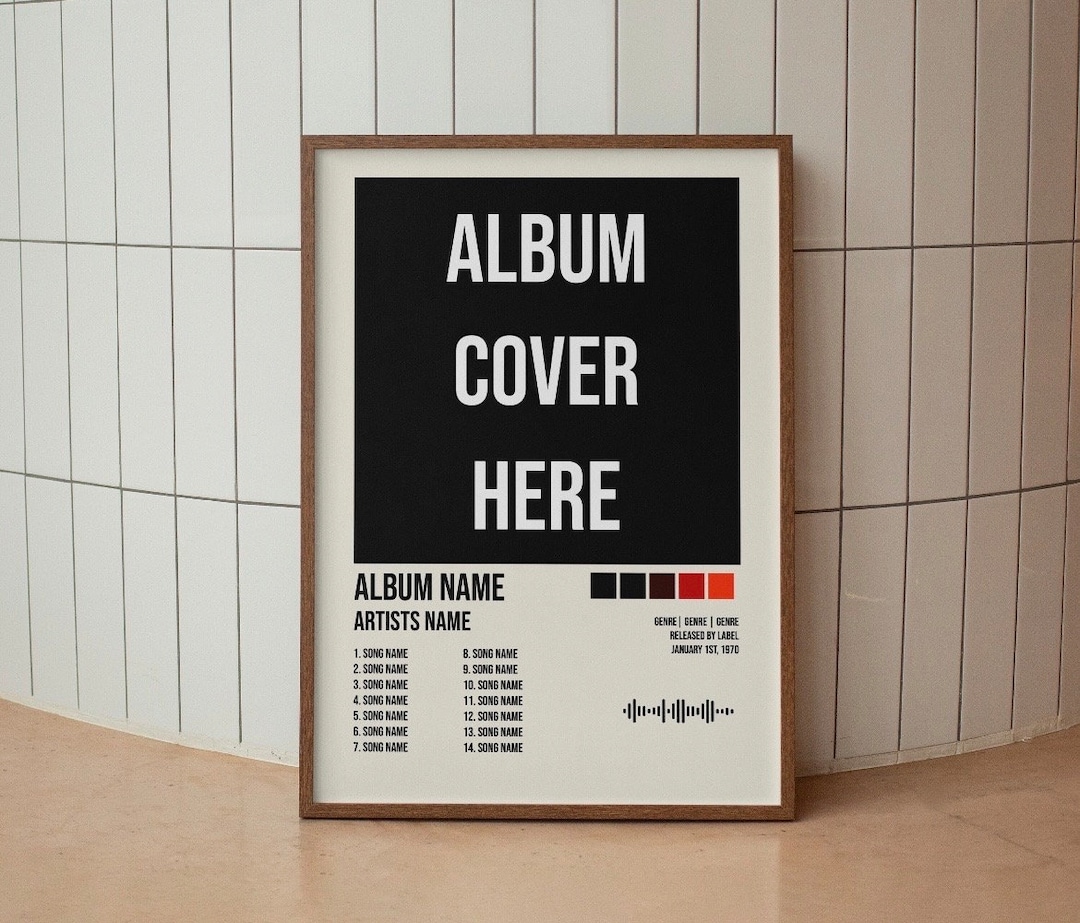 Custom Album Cover Print , Any Album , Poster Print , Album Cover Wall ...
