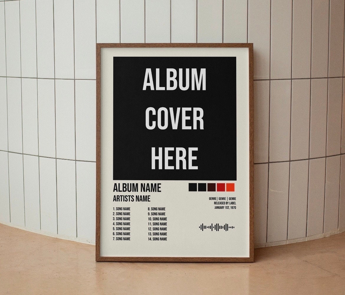 Custom Album Cover Print , Any Album , Poster Print , Album Cover Wall ...